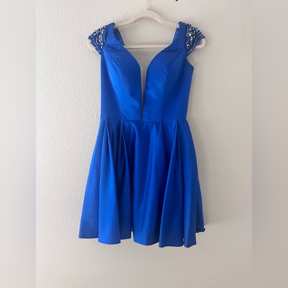 Angela & Alison | Dresses | Royal Blue Angela Alison Homecoming Dress ...
